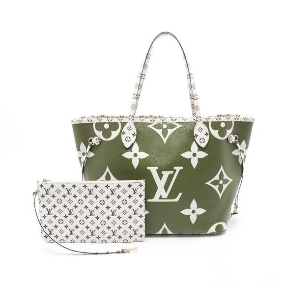 Louis Vuitton | Bags | Louis Vuitton Neverfull Tote Bag Giant Khaki ...
